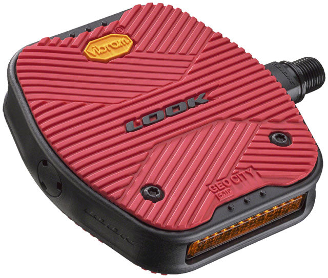 LOOK GeoCity Grip Pedals - Platform, 9/16", Red – Cycle Limited