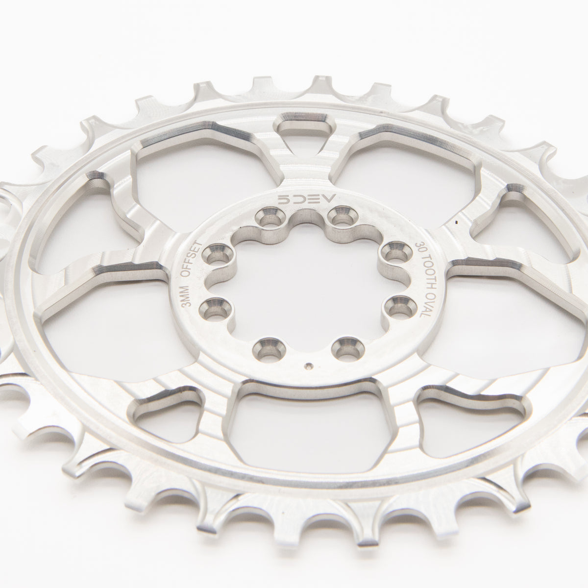 5DEV 12% 8-Bolt Oval Chainring 30T Raw – Cycle Limited