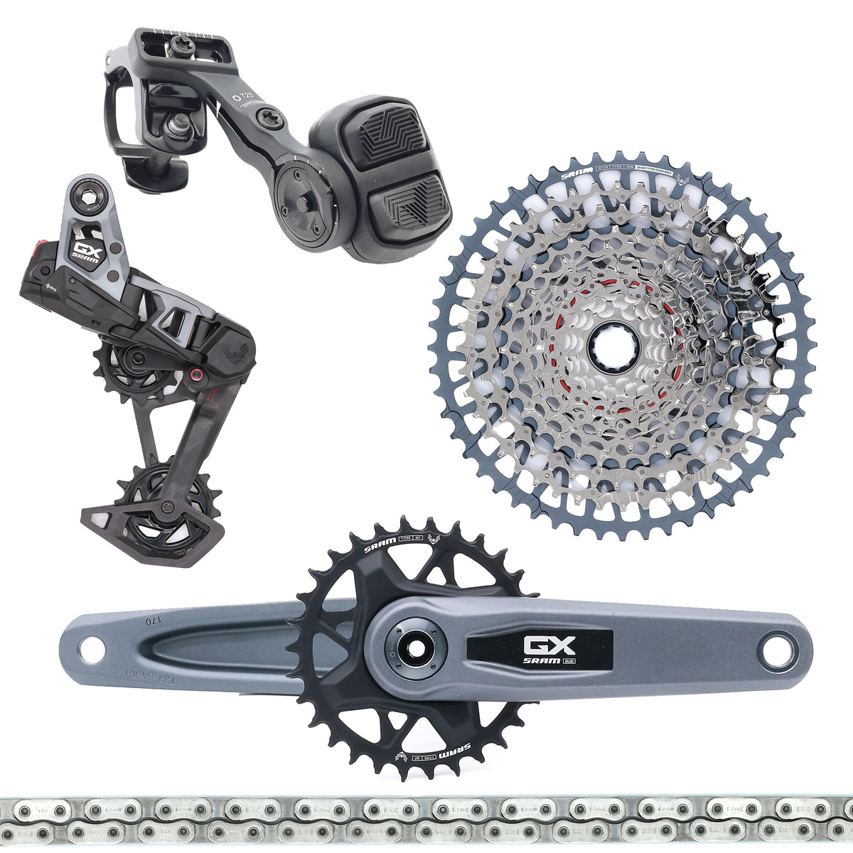 SRAM GX T-Type Eagle AXS Transmission Groupset, 170mm - 30T – Cycle Limited